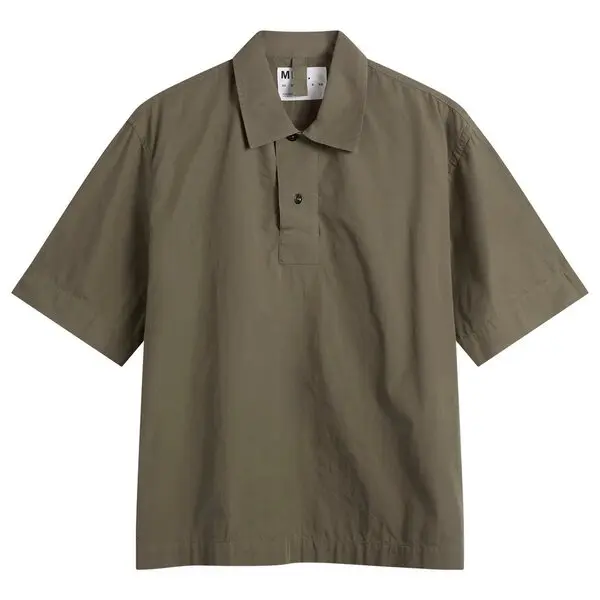 MARGARET HOWELL Offset Placket Polo - Mole