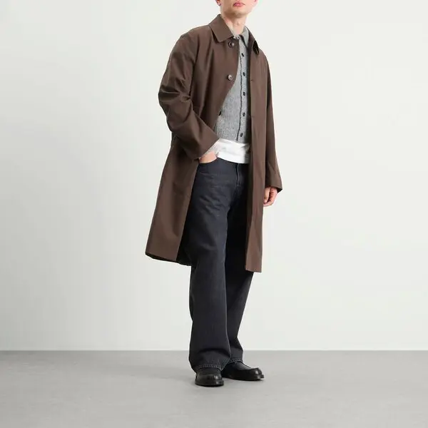 Dries Van Noten Water Repellent Double Faced Cotton Coat Jacket