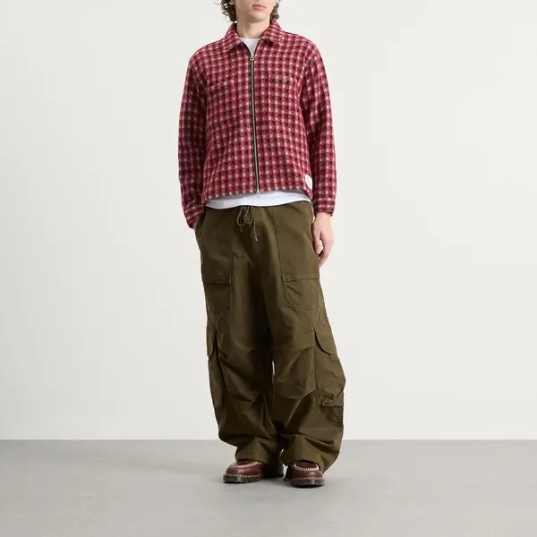 BRAIN DEAD Check Mate Flannel Zip Shirt