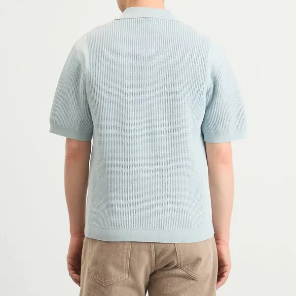 Drole De Monsieur Monogramme Open Weave Polo