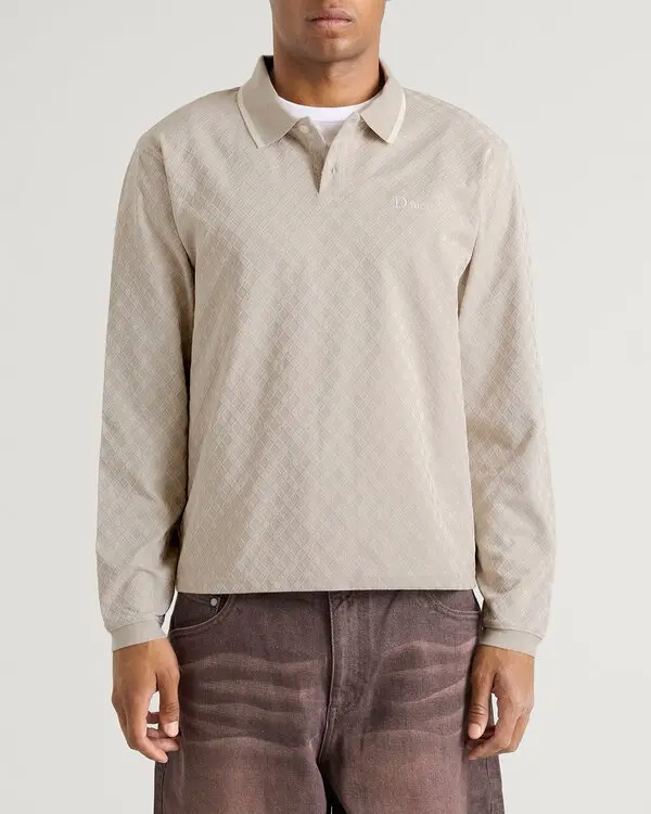DIME Jacquard Long Sleeve Polo