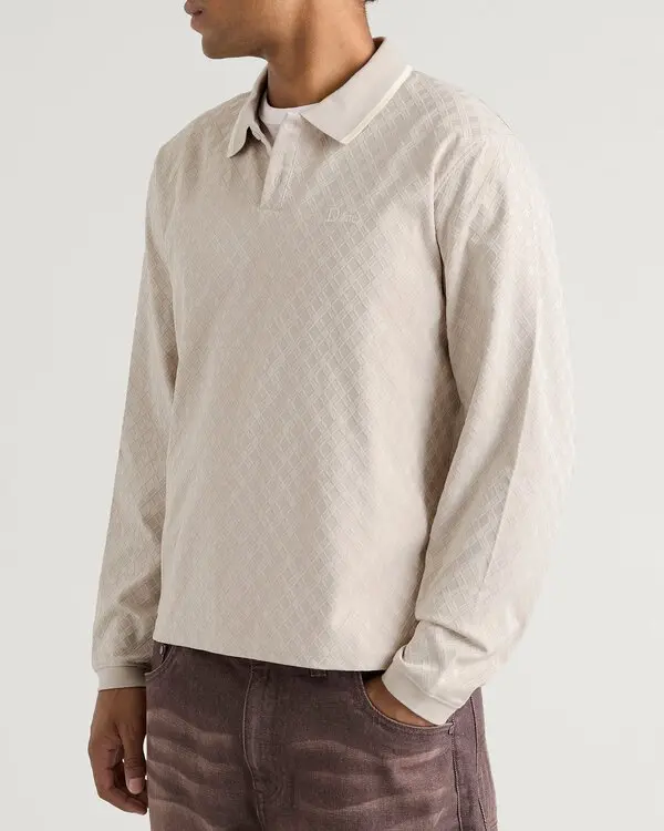 DIME Jacquard Long Sleeve Polo