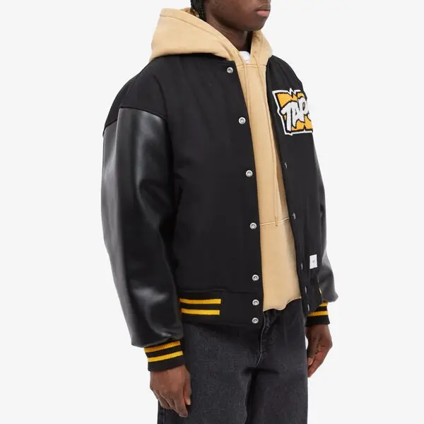 WTAPS Melton Toon Logo Varsity Jacket
