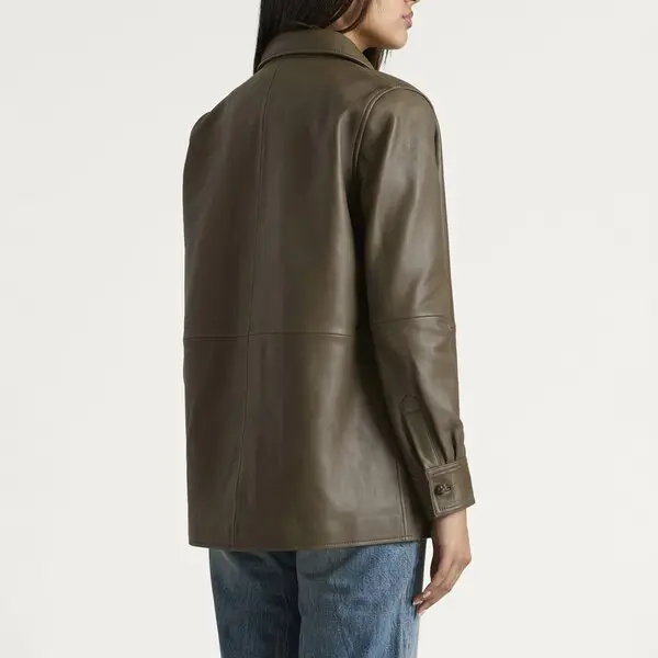 RÓHE Leather Pankou Closure Overshirt