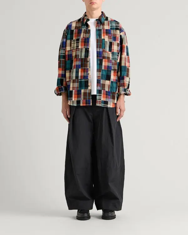 FRIZMWORKS Madras Patchwork Relaxed Shirt