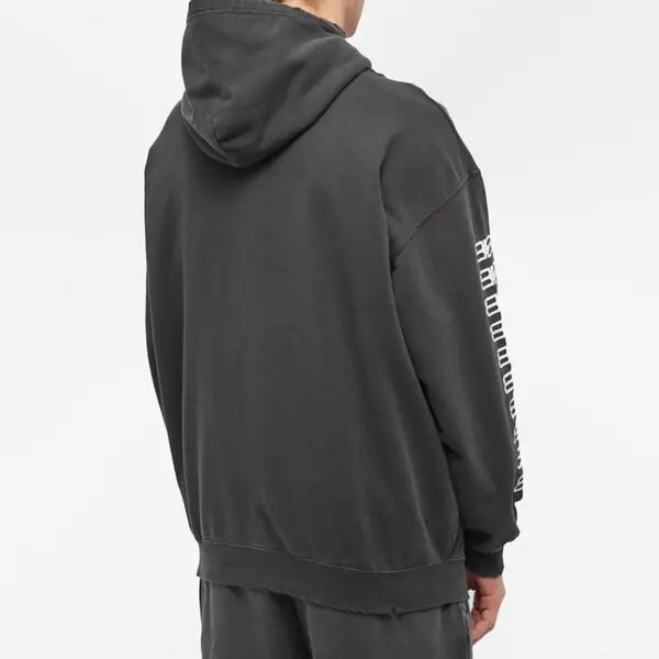 Balenciaga Embroidered Sleeve Bb Logo Popover Hoody