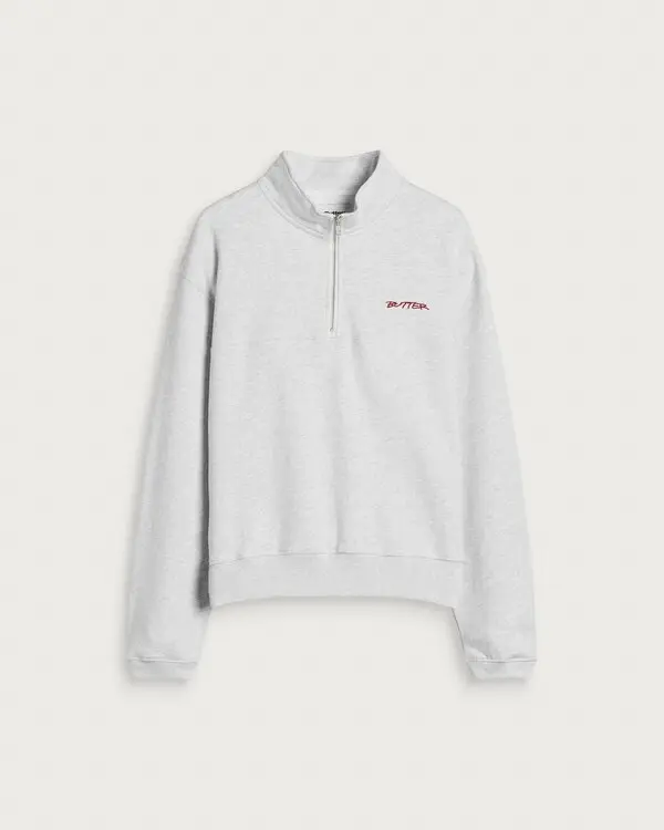 BUTTER GOODS Panel 1/4 Zip Sweatshirt
