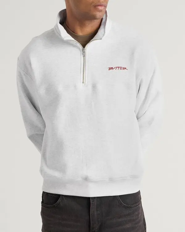 BUTTER GOODS Panel 1/4 Zip Sweatshirt