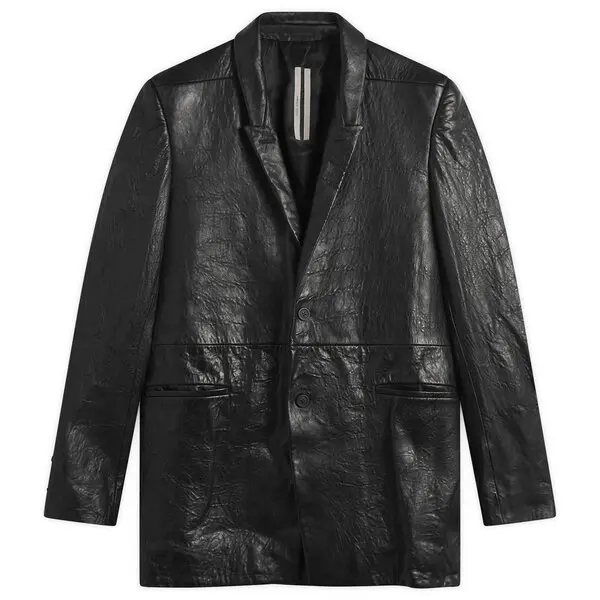 Rick Owens Leather Blazer Jacket
