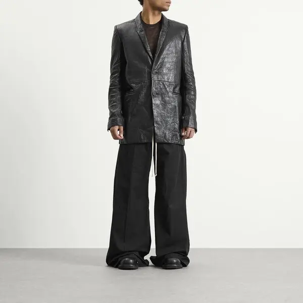 Rick Owens Leather Blazer Jacket