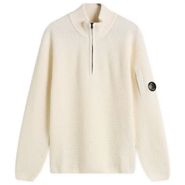 C.P. COMPANY Half Zip Lambswool Jumper
