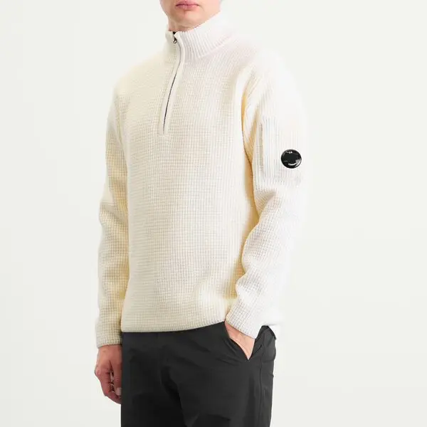 C.P. COMPANY Half Zip Lambswool Jumper