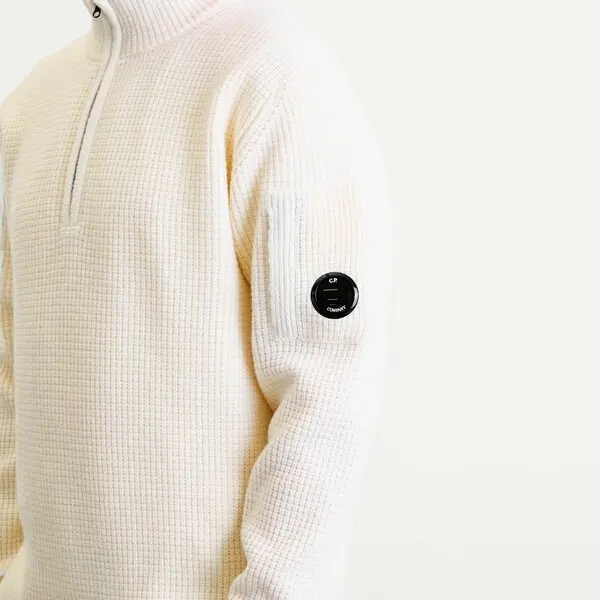 C.P. COMPANY Half Zip Lambswool Jumper