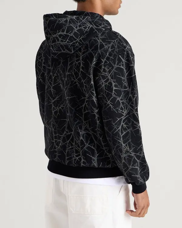 BUTTER GOODS Thorn Camo Waffle Zip Hoodie