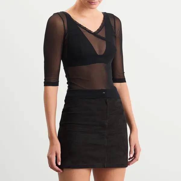 FRUITY BOOTY Mesh 3/4 Sleeve Top
