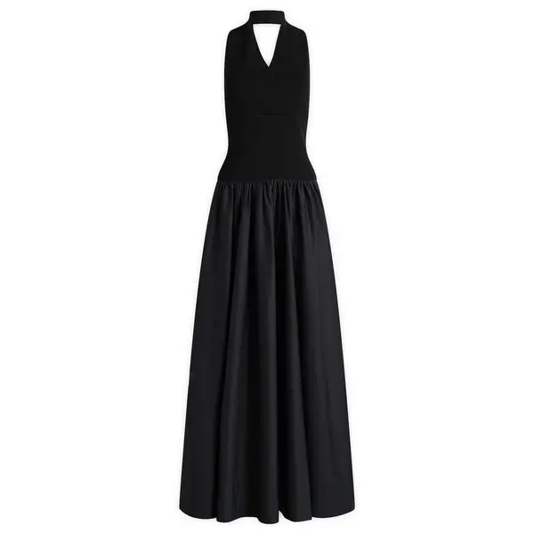 ST. AGNI Knit Halter Backless Dress