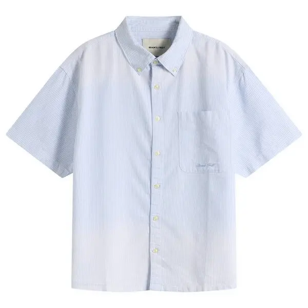 BRAM'S FRUIT Distressed Oxford Shortsleeve Shirt