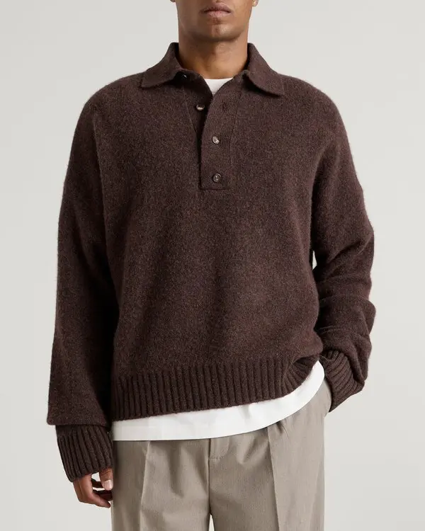 DANIEL SIMMONS Long Sleeve Knit Polo