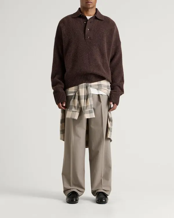DANIEL SIMMONS Long Sleeve Knit Polo