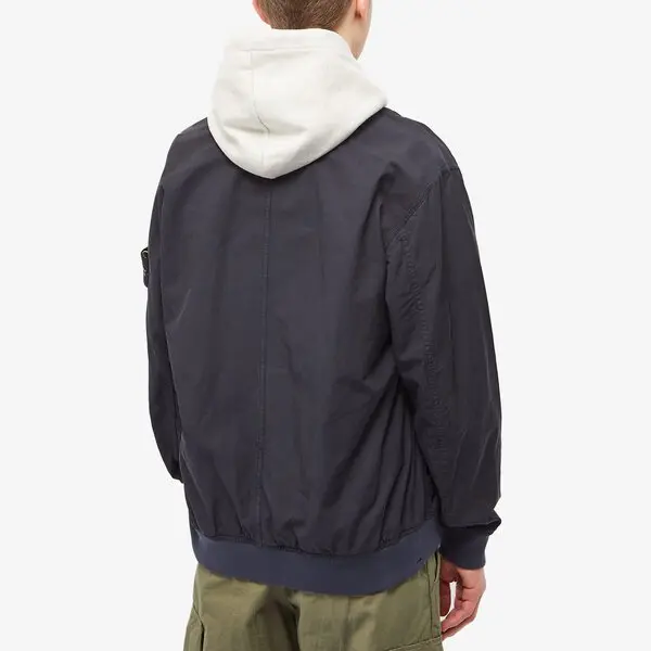 Stone Island Cupro Cotton Twill Bomber Jacket