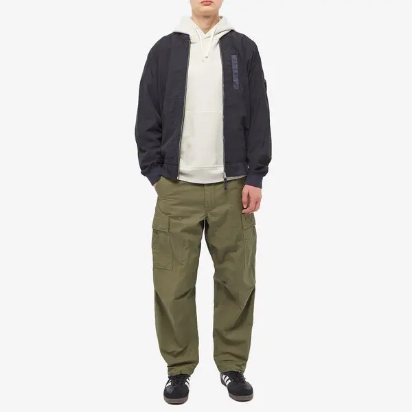 Stone Island Cupro Cotton Twill Bomber Jacket