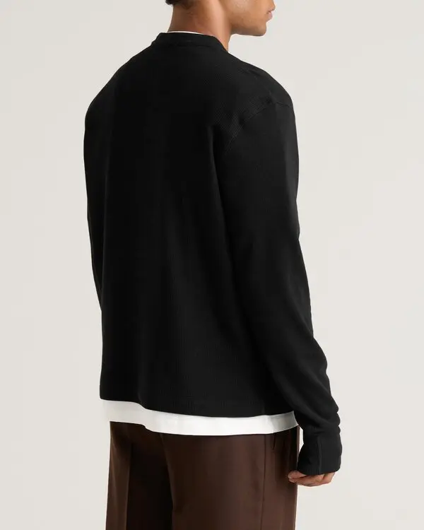 DANIEL SIMMONS Long Button Henley
