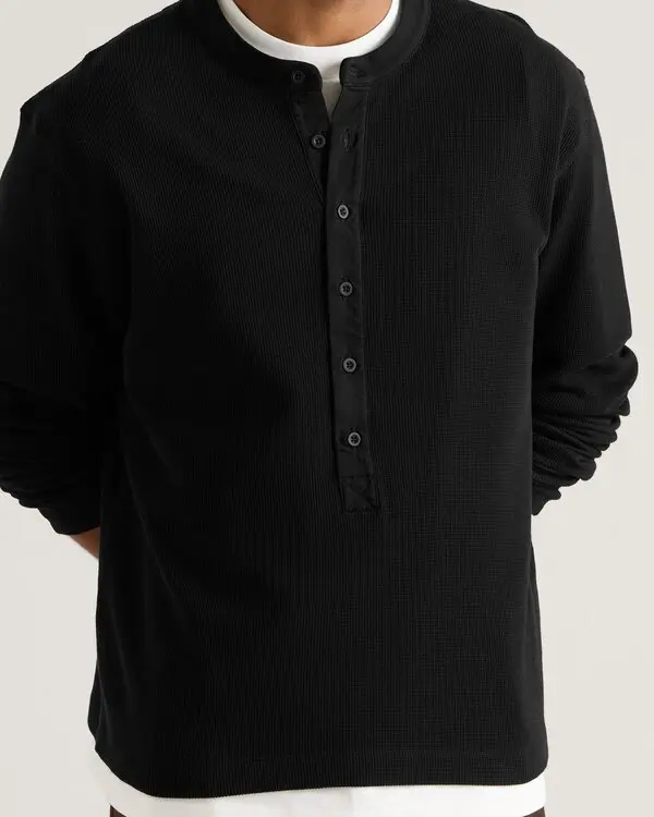 DANIEL SIMMONS Long Button Henley