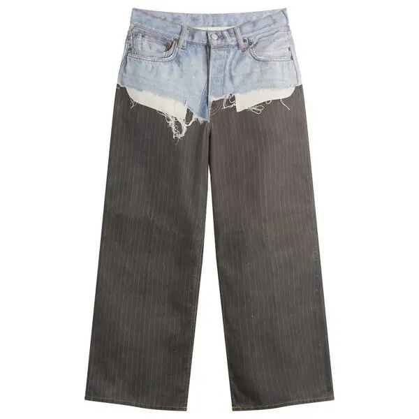 Acne Studios 1981 Trompe L’oeil Pinstripe Print Jeans