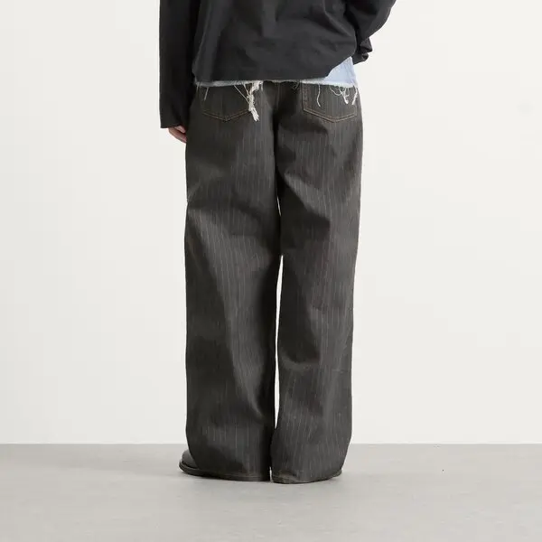 Acne Studios 1981 Trompe L’oeil Pinstripe Print Jeans