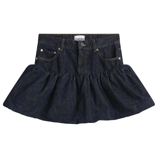 GANNI Denim Bubble Mini Skirt