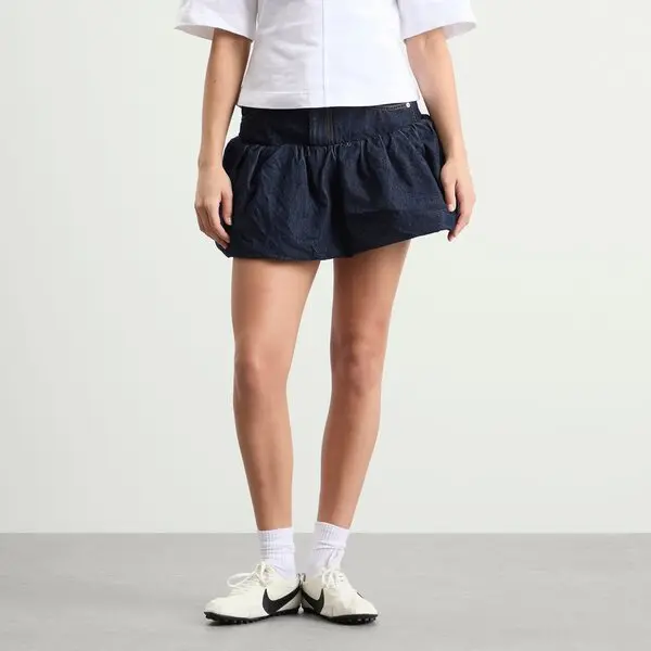 GANNI Denim Bubble Mini Skirt