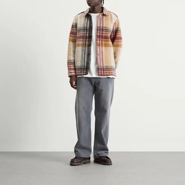 WAX LONDON Nolan Wool Blend Check Overshirt