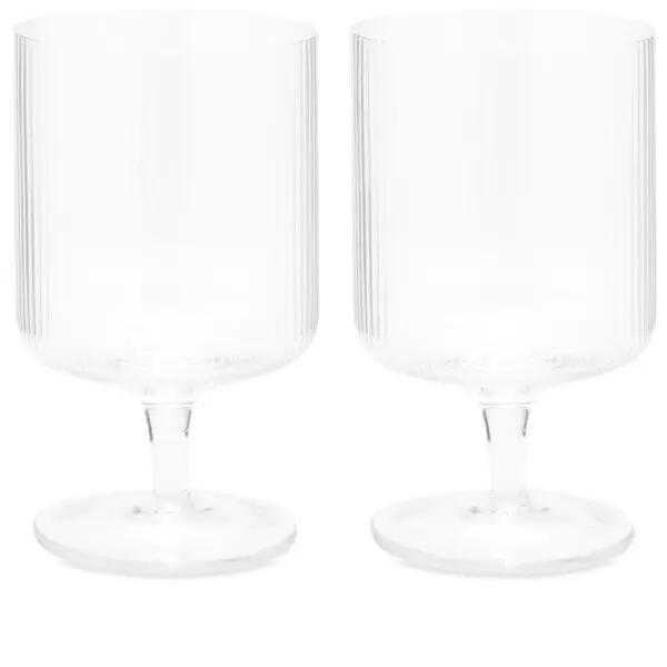 FERM LIVING Ripple Wine Glasses Set Of 2