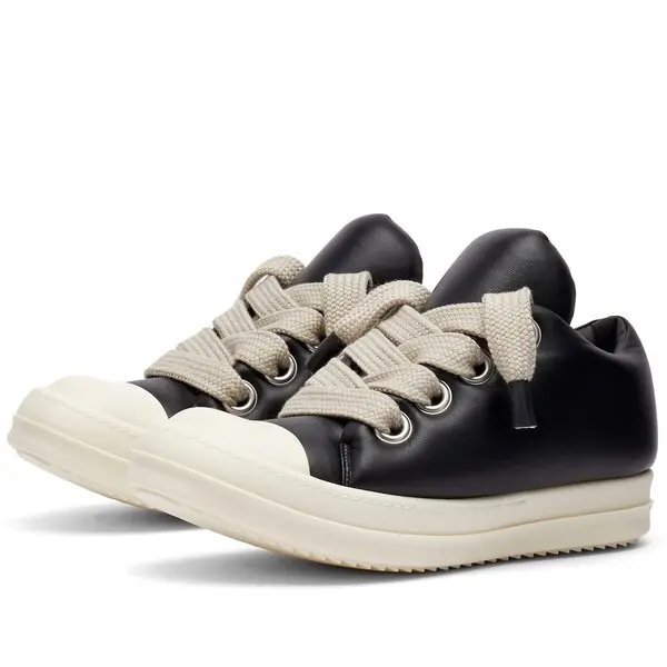 Rick Owens Jumbo Lace Padded Low Sneakers - Black