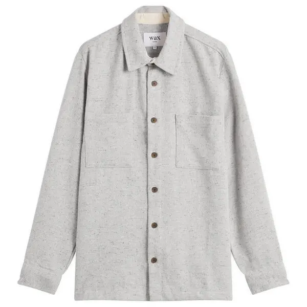 WAX LONDON Whiting Wool Fleck Overshirt