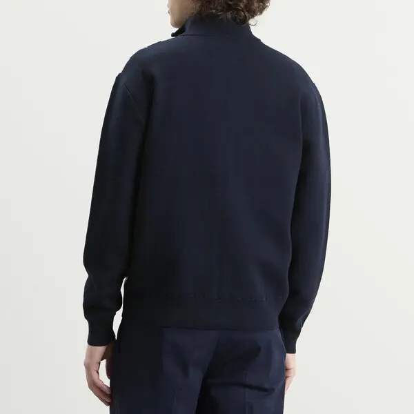Drole De Monsieur Striped Zipped Knit Jacket