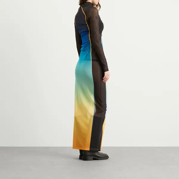 Casablanca Mesh Printed Gradient Maxi Dress | | Polyester/elastane/mesh | End Clothing