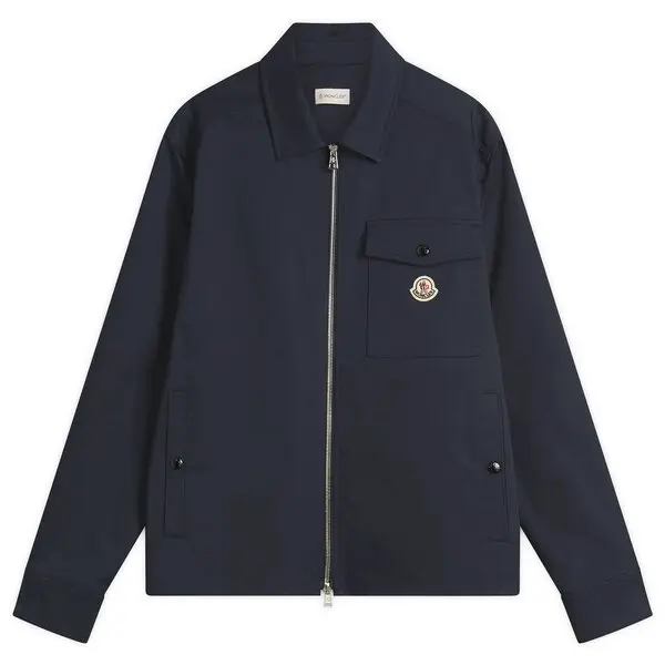 Moncler Gabardine Cotton Shirt Jacket - Navy
