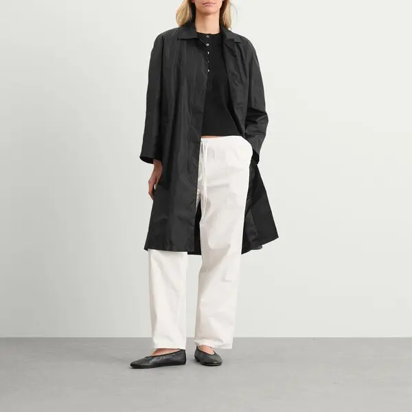 NOTHING WRITTEN Urban Nylon Trench Coat Jacket