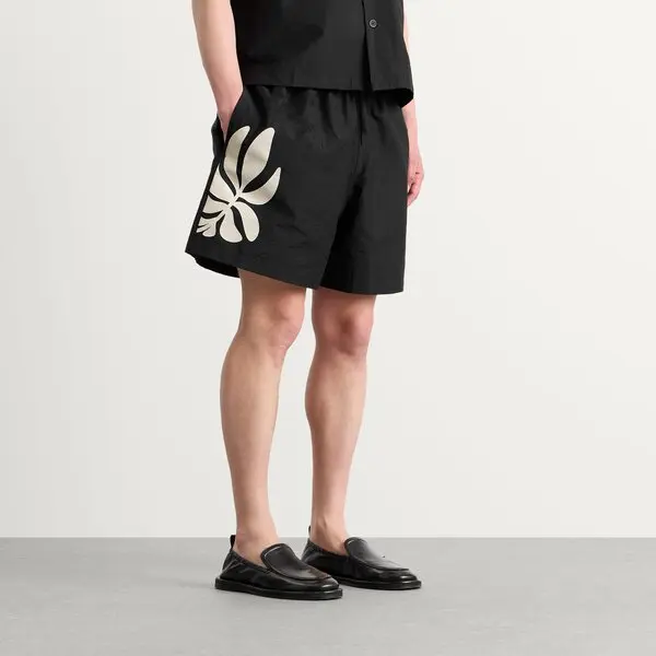 MKI MIYUKI ZOKU Presented Botanical Print Wide Leg Shorts