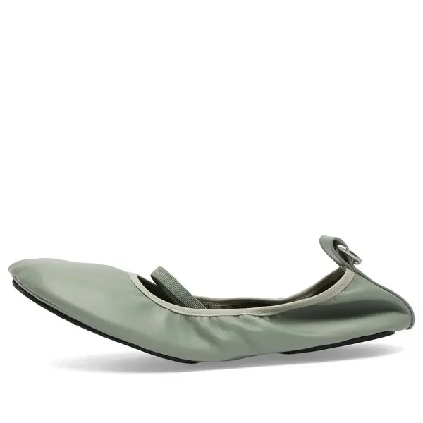 ALOHAS Naira Leather Ballet Flats Shoes - Green
