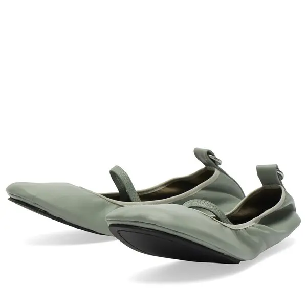 ALOHAS Naira Leather Ballet Flats Shoes - Green