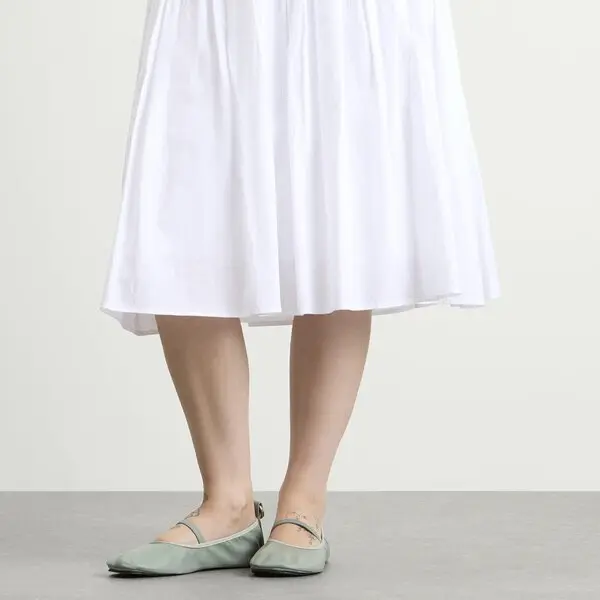 ALOHAS Naira Leather Ballet Flats Shoes - Green