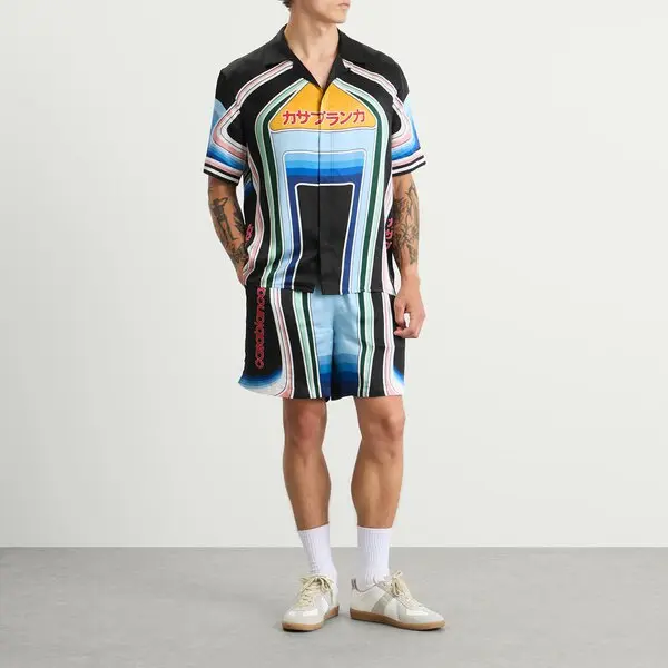 Casablanca Graphic Mountain Shorts Sleeve Shirt