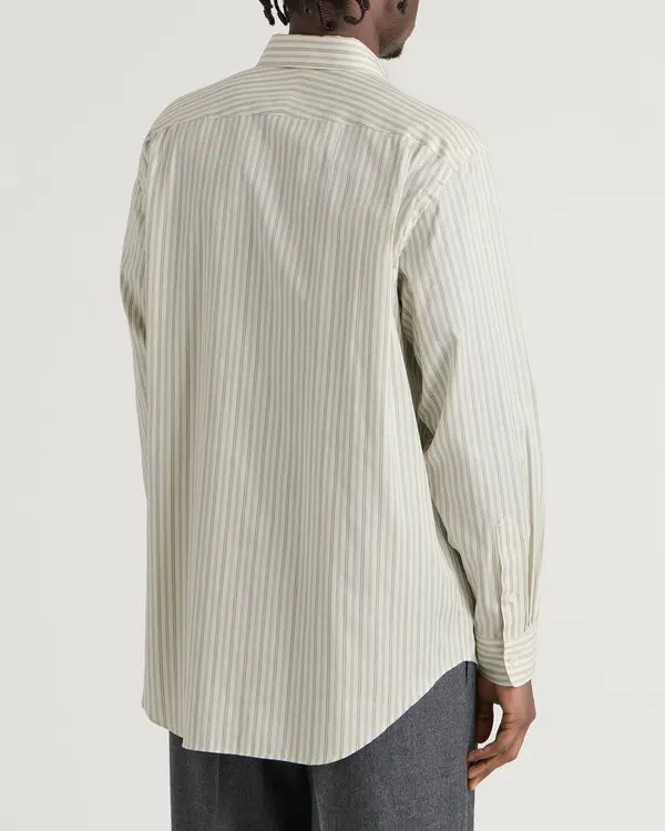 Auralee Cotton Silk Stripe Shirt