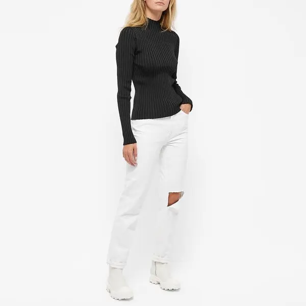 Acne Studios Ribbed Crew Knit Sweatshirt