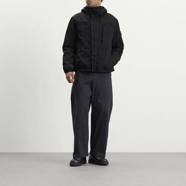 Stone Island Warp Rib Nylon-tc Hooded Jacket
