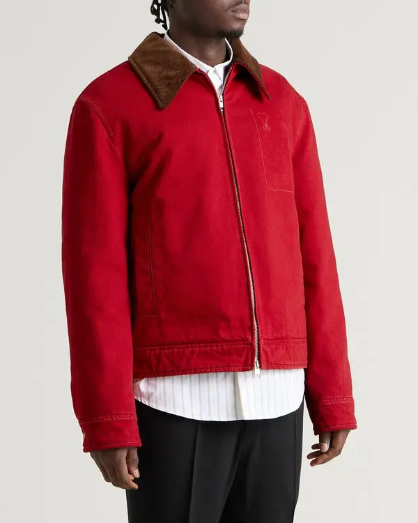 AMI Paris Cotton Twill Zipped Adc Jacket