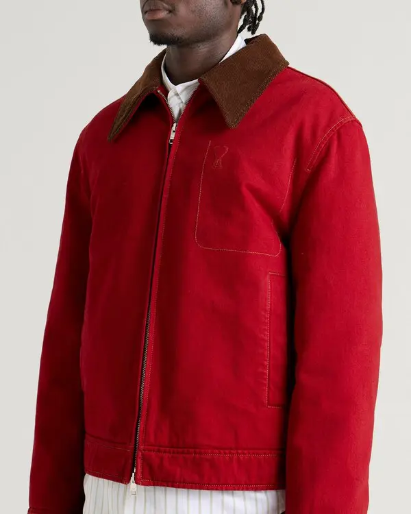AMI Paris Cotton Twill Zipped Adc Jacket