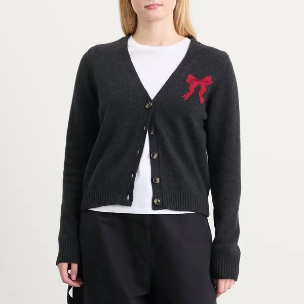 GANNI Graphic Wool Cardigan